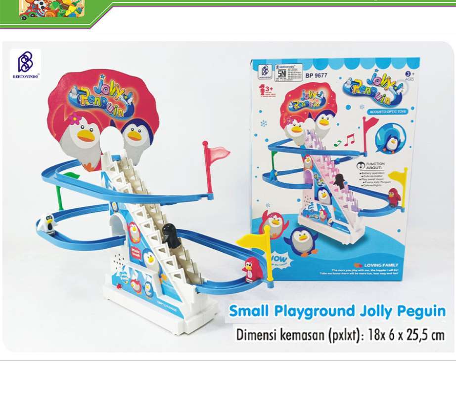 Promo Mainan Seluncuran Hello Kitty / Pinguin Rail Track Playground ...