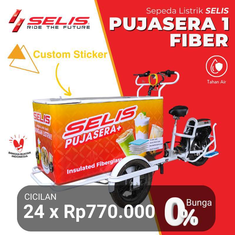 Jual Selis - Gerobak Sepeda Listrik Pujasera 1 Fiber / Gerobak Kopi ...