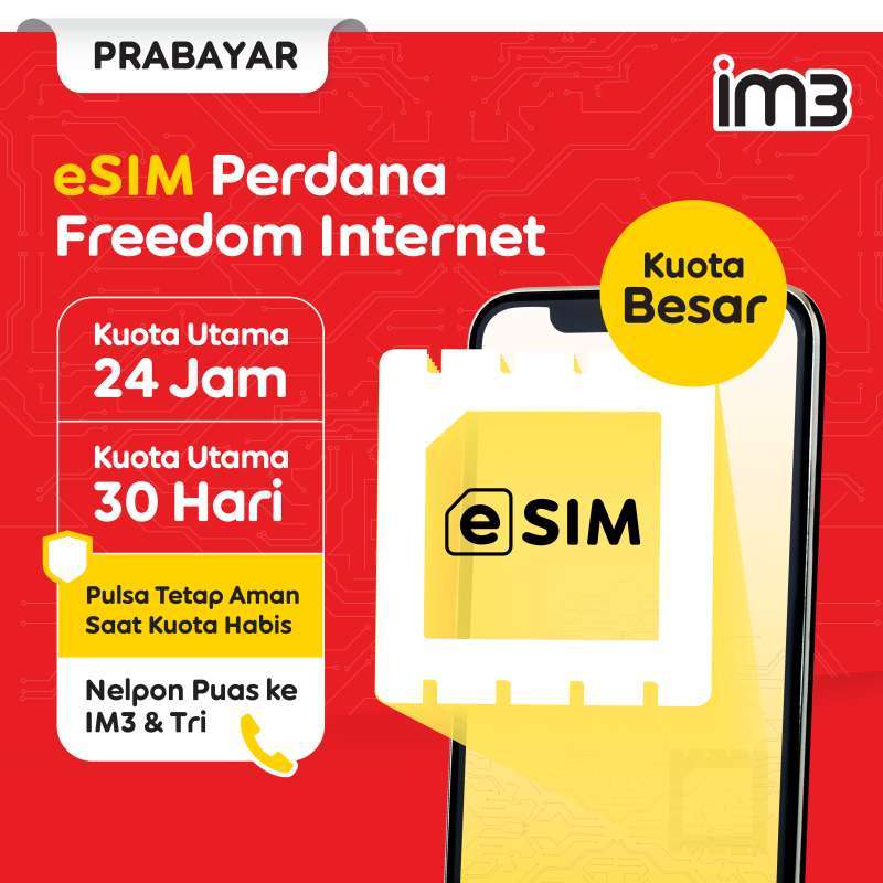 Jual Esim Perdana Im3 Prabayar Kuota Besar Di Seller Im3 - Kelapa ...