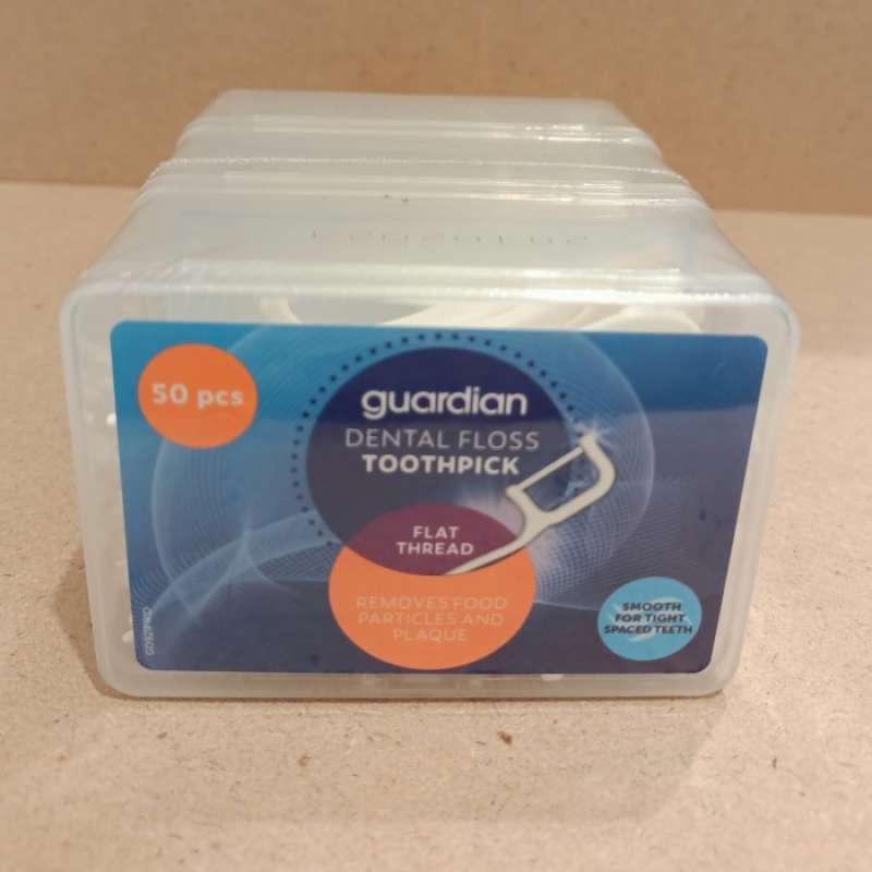 Jual Guardian Dental Floss Toothpick Flat Thread - 3 X 50pcs Di Seller ...