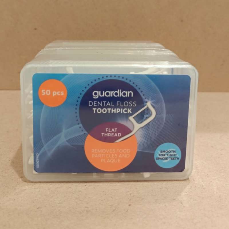 Jual Guardian Dental Floss Toothpick Flat Thread - 3 X 50pcs Di Seller ...