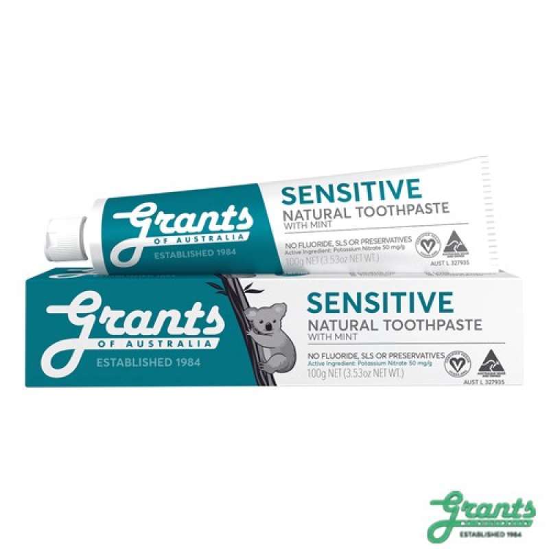 Jual Grants Toothpaste - Sensitive Natural Toothpaste - Fluoride Free ...