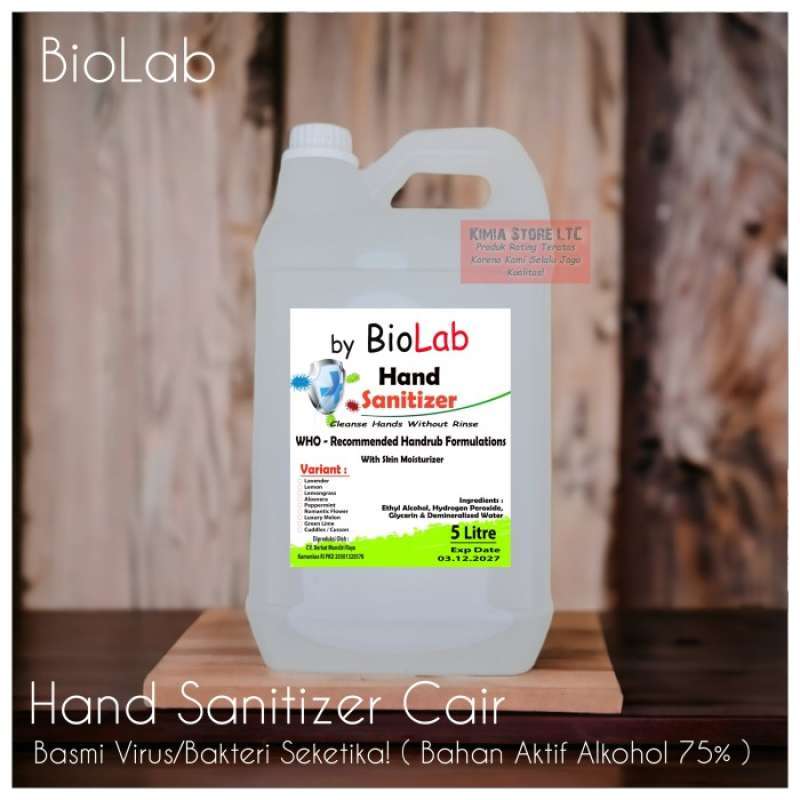 Jual Hand Sanitizer 5 Liter Cair, Tanpa Pewarna - Aloe Vera Di Seller ...