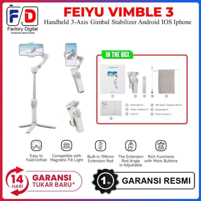 Promo Feiyu Vimble 3 Handheld 3-axis Gimbal Stabilizer Android Ios ...