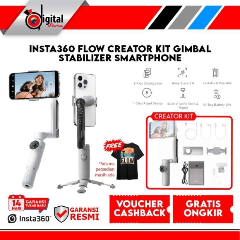 Promo Insta360 Flow Creator Kit Gimbal Stabilizer Smartphone - Garansi ...