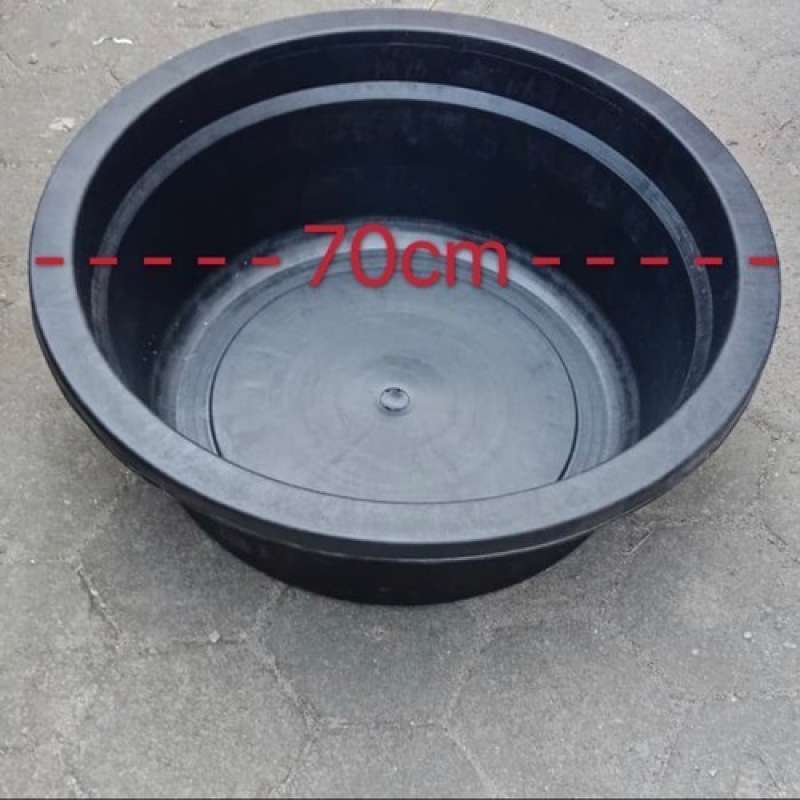 Promo Bak Baskom Besar Ember Cuci Baju Hitam Karet Anti Pecah 32 70cm ...