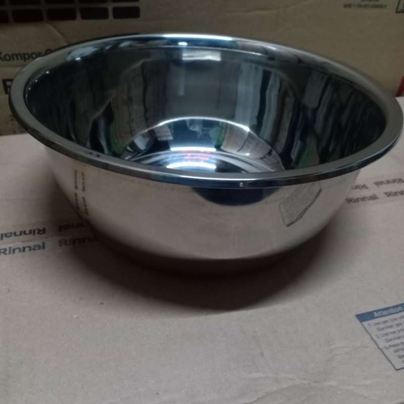 Promo Baskom Stainles Tebal Ukuran 40cm Isi 3 Pcs Diskon 23% Di Seller ...