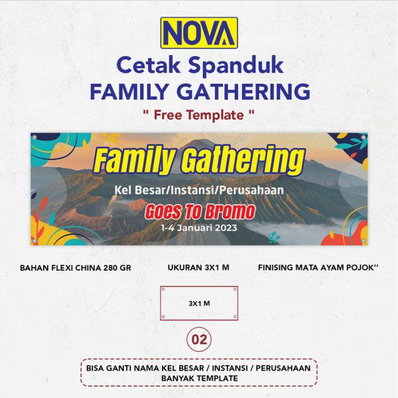 Jual Cetak Spanduk Family Gathering /spanduk Flexi China Banner Jalan ...