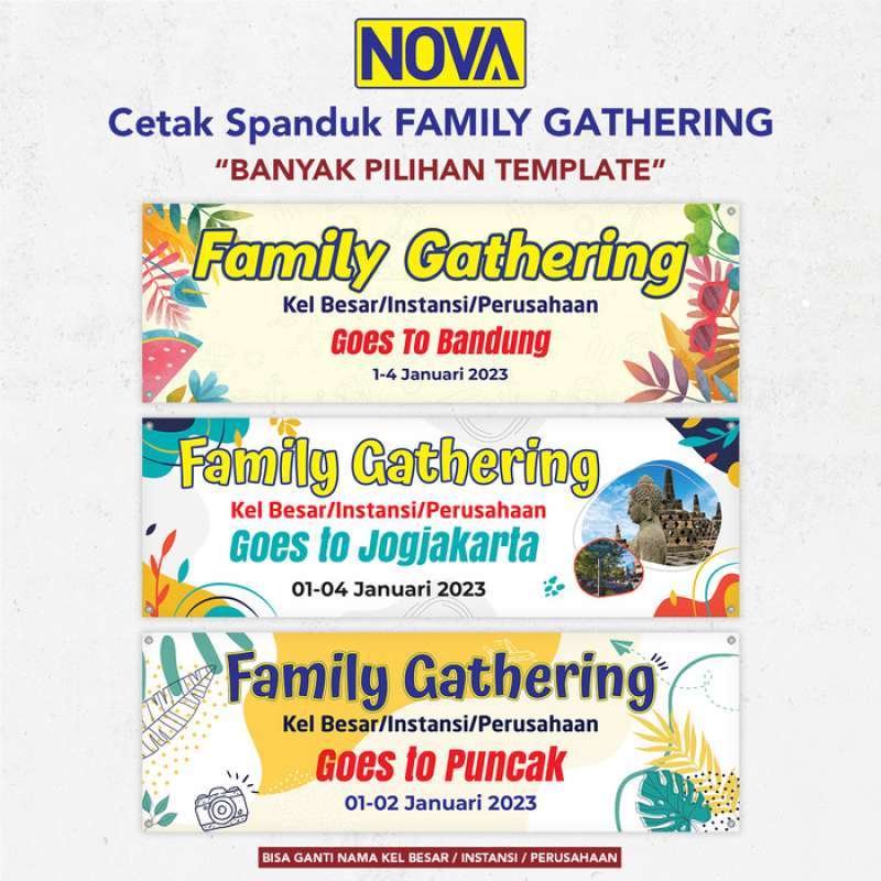 Jual Cetak Spanduk Family Gathering /spanduk Flexi China Banner Jalan ...