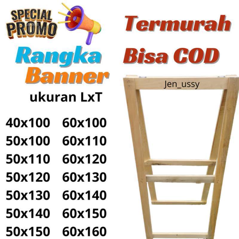 Jual (ori) Standing Banner Kayu (t100xl50) Rangka Banner | Stand ...