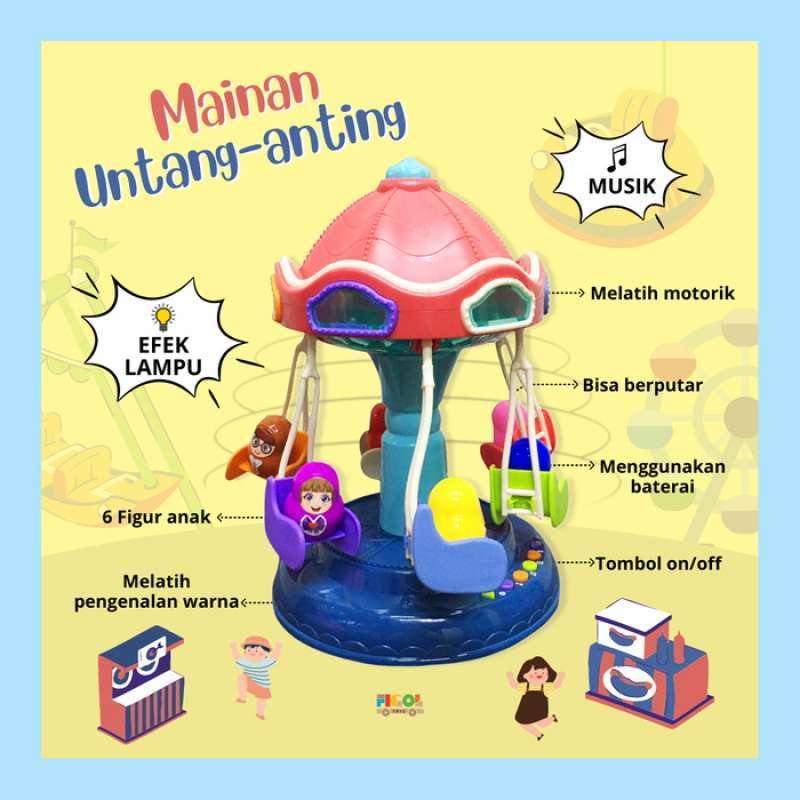 Jual Mainan Anak Taman Bermain Komidi Putar Bianglala Lampu Musik ...