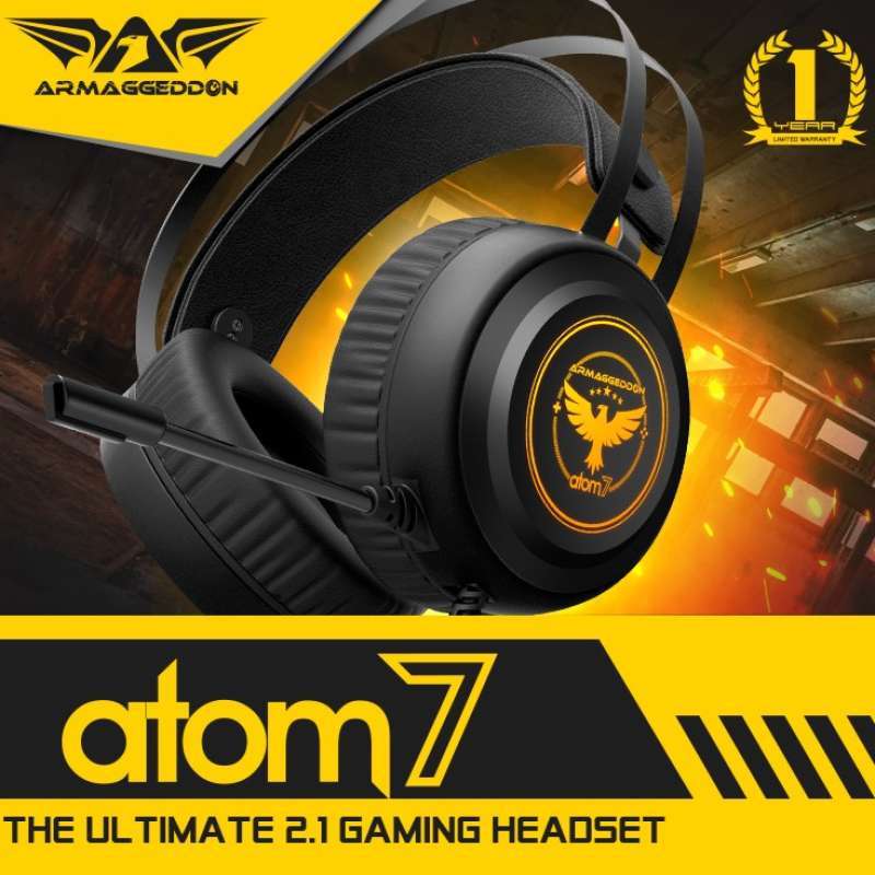 Jual Headset Gaming Armaggeddon Atom 7 Stereo 3.5mm Gaming Headphones ...