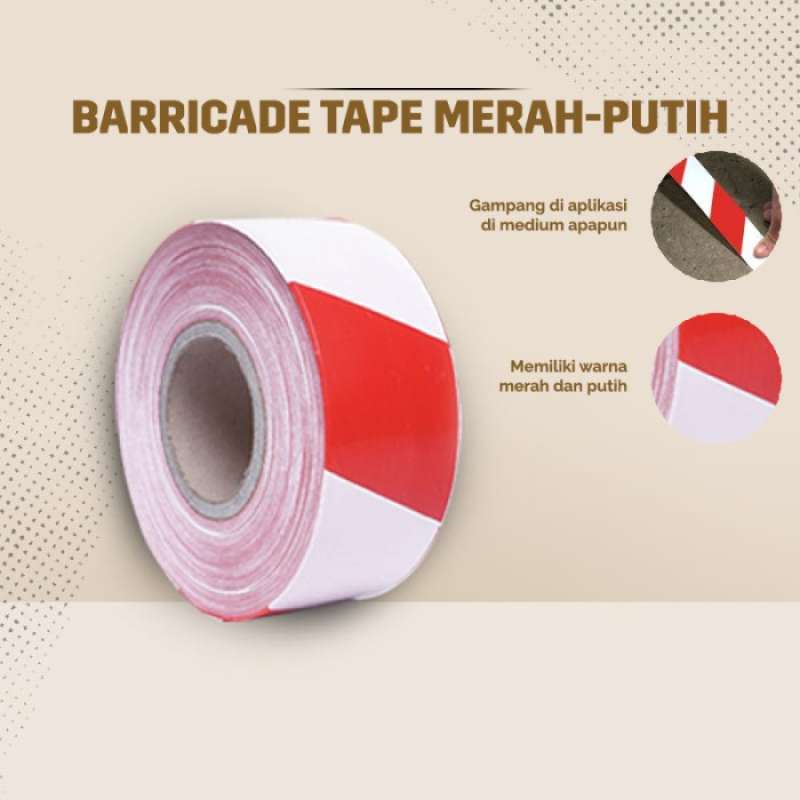 Jual Barricade Tape Garis Polisi Police Line Safety Line Merah Putih ...