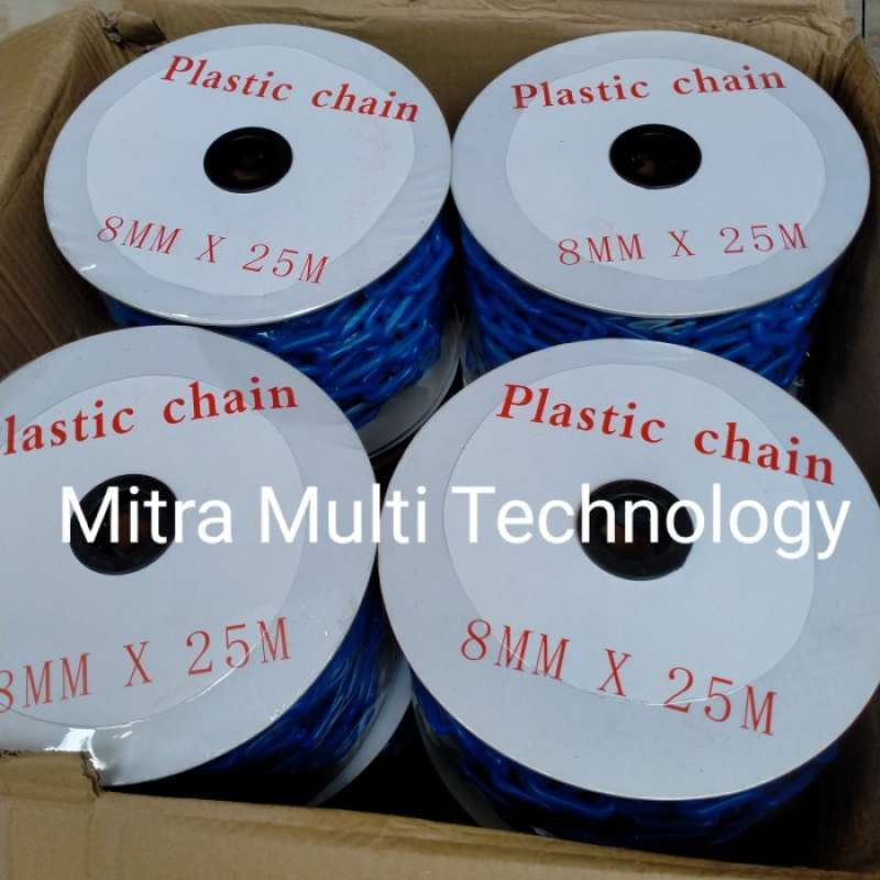 Jual Plastic Chain / Rantai Plastik Pvc 8 Mm X 25 Meter - Hijau Di ...