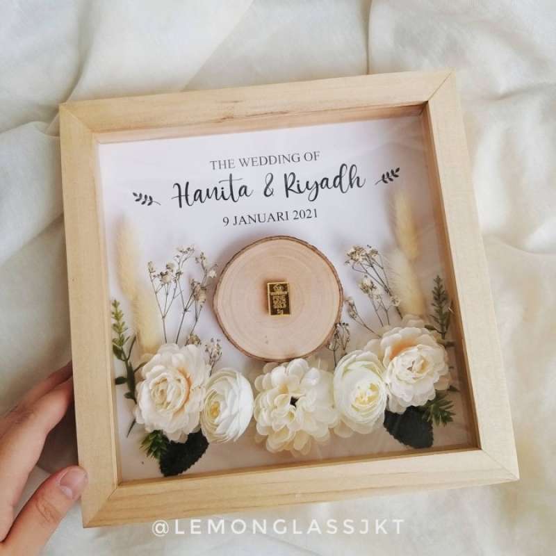Jual Bingkai Mahar Logam Mulia Replika / Frame Mahar / Pigura Mahar ...