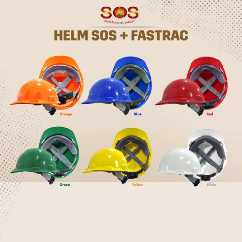 Jual Helm Proyek Murah Merek Sos + Fastrac (model Putar) Di Seller ...