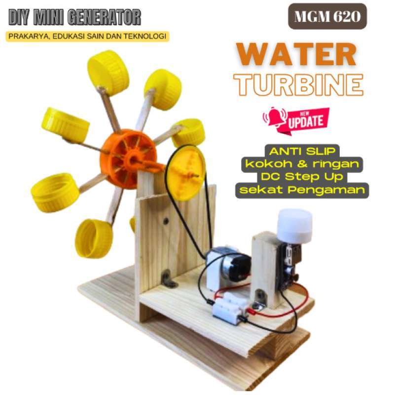 Jual Gm0620 Diy Mini Water Turbine Generator / Kit Edukasi Plta ...