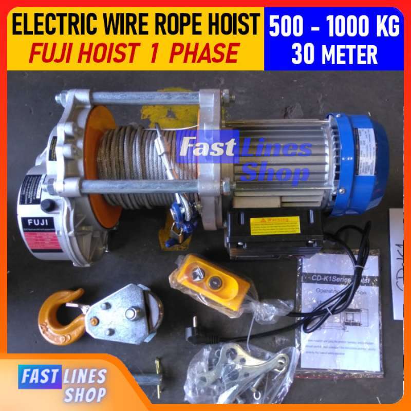 Jual Katrol Electric Wire Rope Hoist Fuji 1000 Kg 1 Phase Di Seller ...