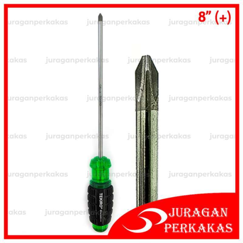 Jual Tekiro Obeng Plus 8 Inch Gagang Karet Ph2 X 200 Mm Screwdriver ...
