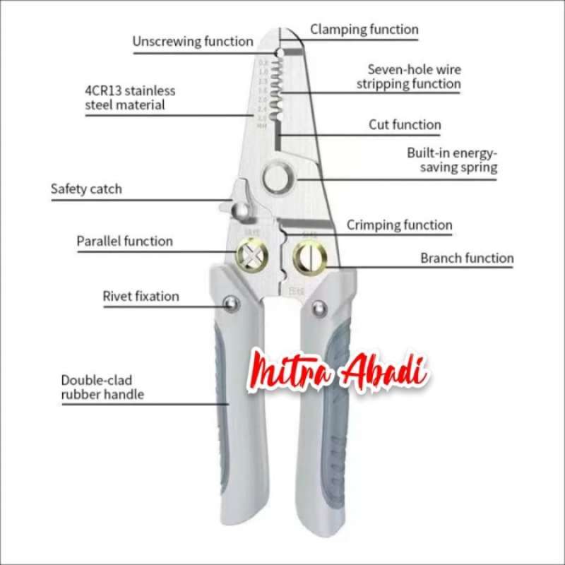 Jual Tang Kabel Listrik Multifungsi Serbanguna Praktis 6 In 1 / Wire ...
