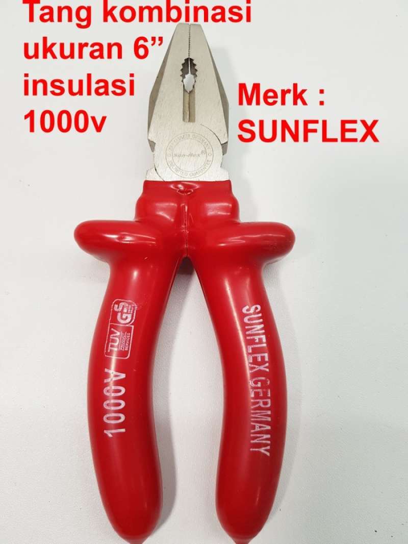 Jual Tang Kombinasi 1000 Volt Insulasi Listrik 6 Inch Sunflex By Kenmaster Di Seller Aghanim ...