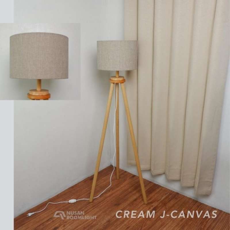 Jual Lampu Lantai Standing Floor Lamp Lampshade Ruangan Aesthetic Nrl ...