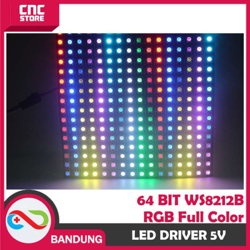 Jual 64 Bit Module Led Ws2812b Neopixel 5050 Rgb Full Color 5v Kotak ...