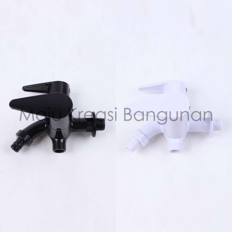 Jual Kran Cabang Shower New Soligen Keran Double S28 Pvc Hitam Putih ...