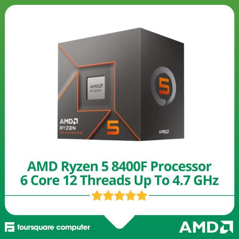 Promo Processor Amd Ryzen 5 8400f Gaming Processor Box & Tray 6 Core 12 ...