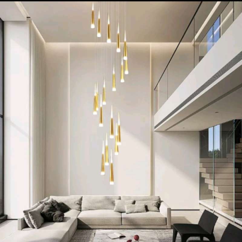 Jual Lampu Gantung Hias Minimalis Void Tangga Led Modern Gold Di Seller Raindrop - Cengkareng ...