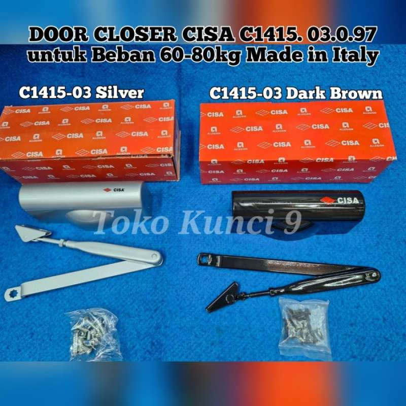 Jual Door Closer Cisa C1415. 03.0.97 Silver Made In Italy Original Cisa ...