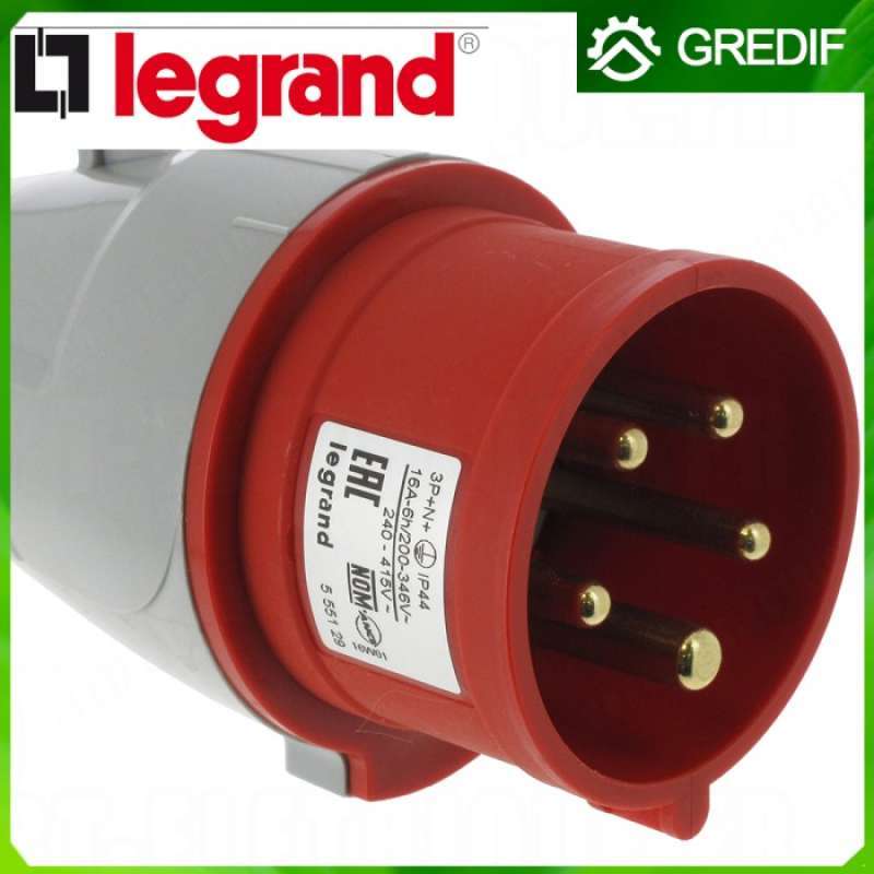 Jual Legrand Plug 5 Pin 3p+n+e 16a Ip44 Surface Mounting Industri ...