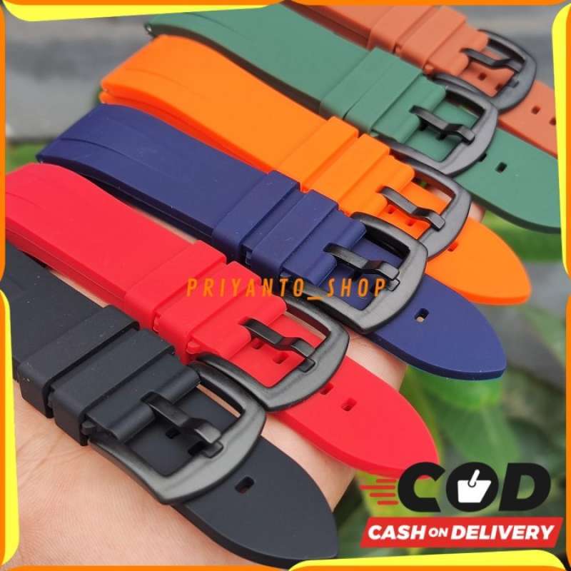 Promo Soft Silicone Strap Tali Karet Jam Tangan Strap Rubber Lengkung ...