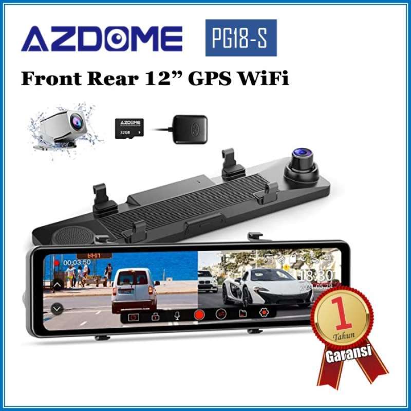 Promo Azdome Pg18-g 4g Android Gps Tracker Wifi Adas Mirror Dash Camera ...