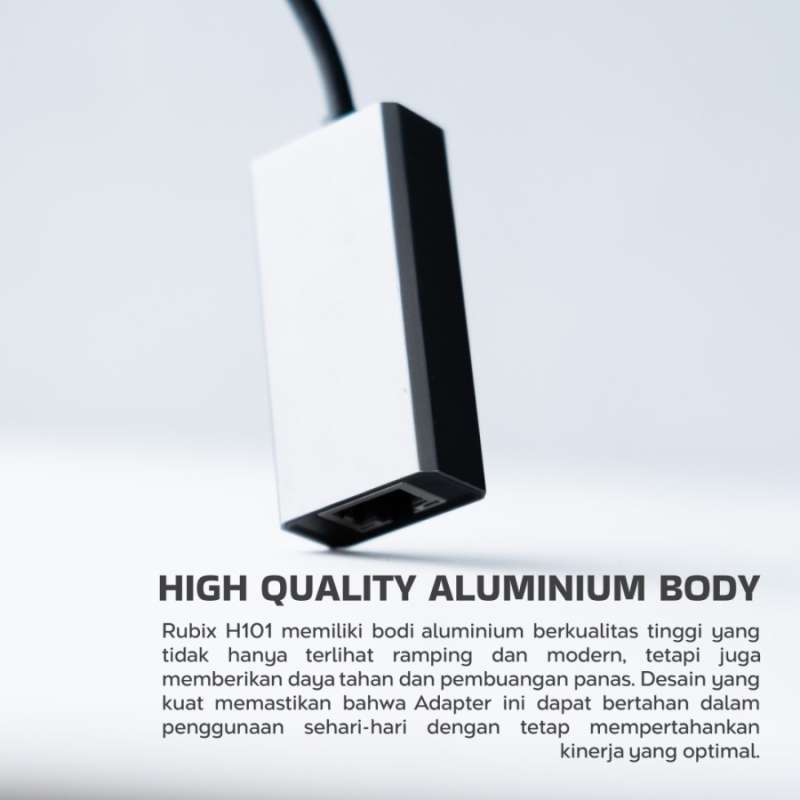 Promo Usb Hub Digital Alliance Rubix H101 Ethernet Adaptor Gigabit Lan Type A / C To Rj45 1000 ...
