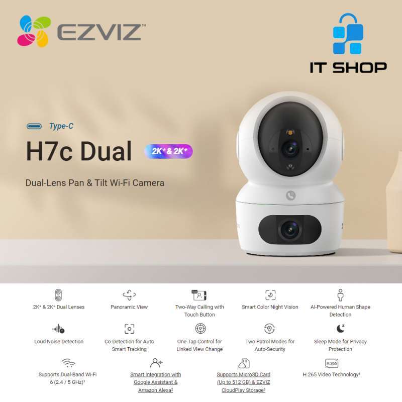 Jual Ezviz Ip Camera H7c 2k Dual Lens Type C Di Seller It Shop Official ...