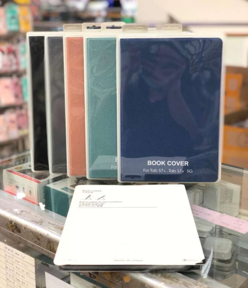 Promo Book Cover Tab S7+ S7 Plus 12.4 Inch Magnetic Flip Case - Hitam Diskon 50% Di Seller ...