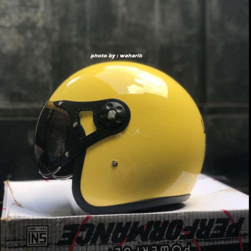 Jual Helm Vespa Retro Italy Kuning Gloss + Visor - Xl Di Seller Move-id ...