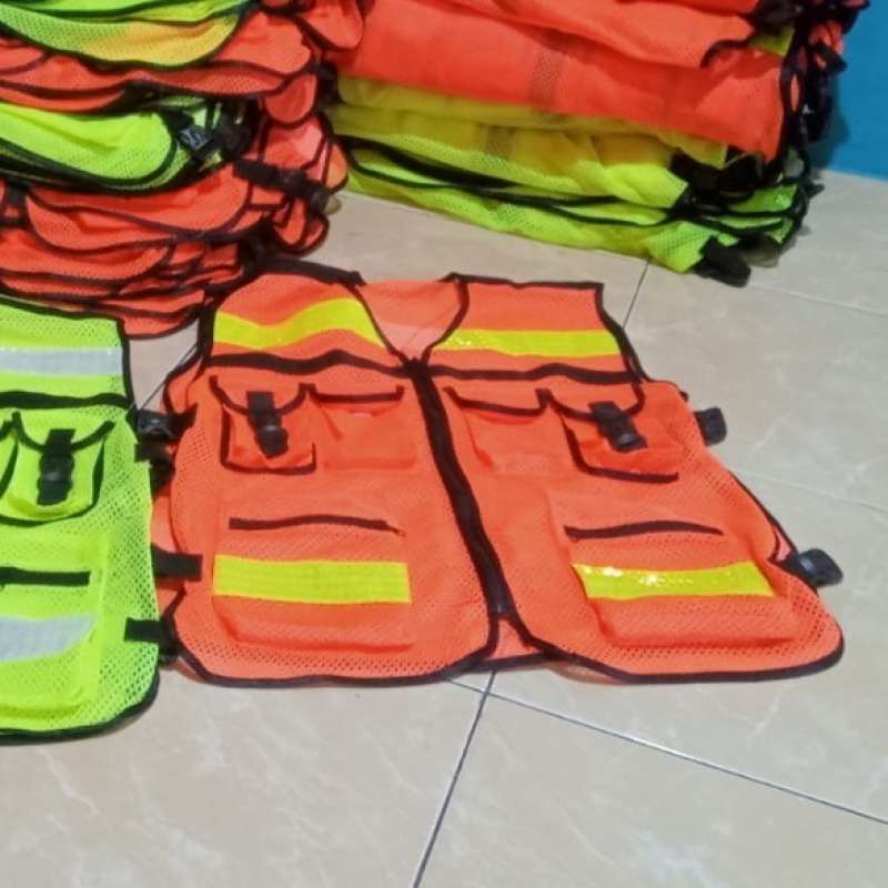 Promo Rompi Proyek Kantong / Rompi Proyek 6 Kantong / Rompi Safety 6 ...