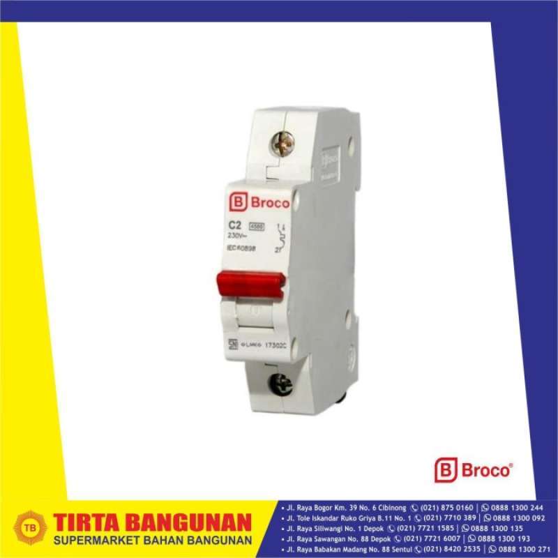 Jual Broco Mcb C 2a, 4a, 6a, 10a, 16a, 20a, 25a, 32a, 40a - 4 Ampere Di ...