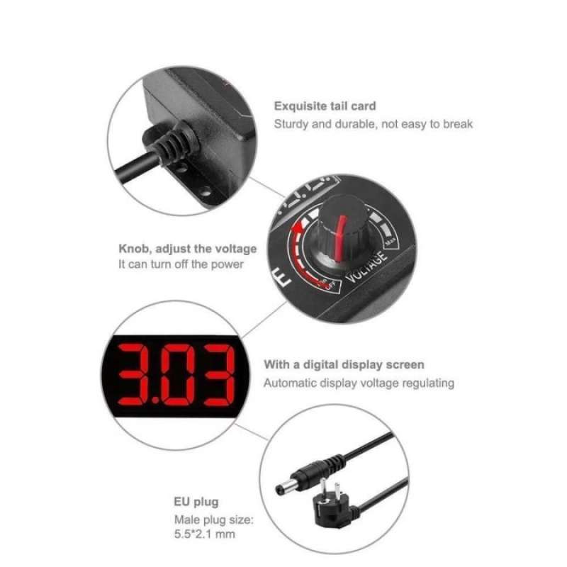 Jual Adjustable Adaptor 3v 24v 3-24v Dc 5a Power Supply Display Voltmeter Di Seller Shin Store ...