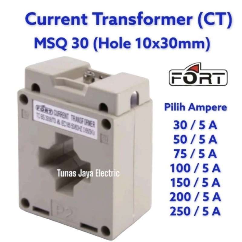 Jual Current Transformer / Ct Msq-30 (busbar Hole 10x30mm) Fort - 60/5a ...