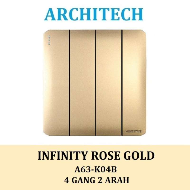 Jual Saklar / Stop Kontak / Saklar Lampu Architech Infinity A63 2.1gold New - Waterprof Black Di ...