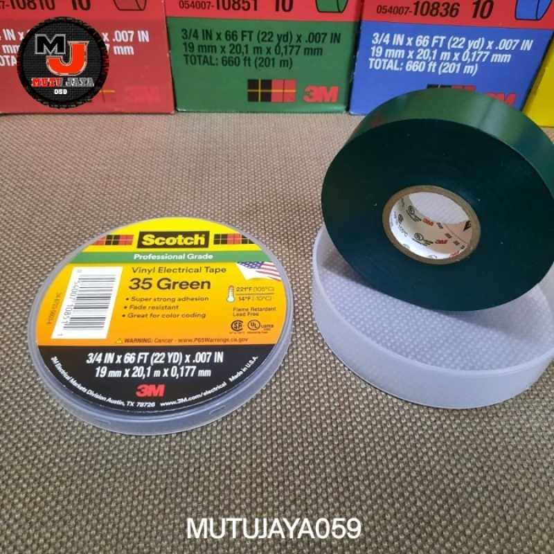 Jual Scotch 35 & 33+ Isolasi Vinyl Electrical Tape 19mm X 20,1m Warna 3 ...