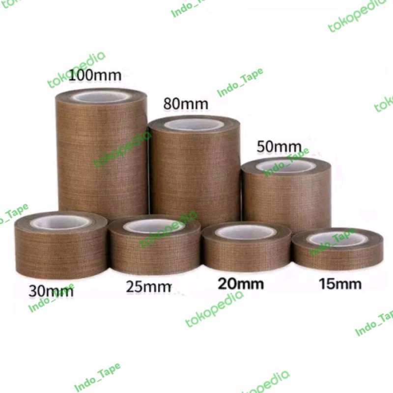 Jual Teflon Heat Tape Coklat / Isolasi Tahan Panas / Teflon Tape Kain ...