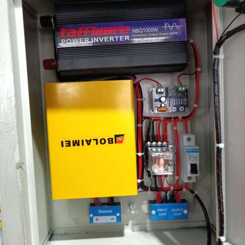 Jual Box Panel Backup 1000w Otomatis Ats Aki 200ah-400ah Buckup Listrik ...