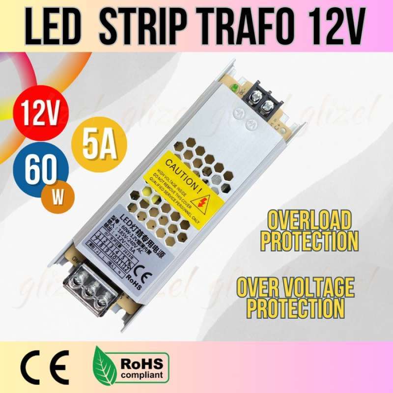 Jual Trafo Adaptor 12v Psu Mini Power Supply Led Strip Watt Slim Cctv ...