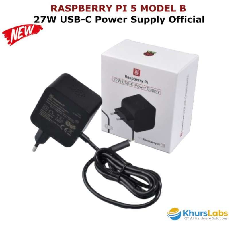 Jual Adaptor Raspberry Pi 5 27w Usb-c Power Supply Original Pi 5 ...