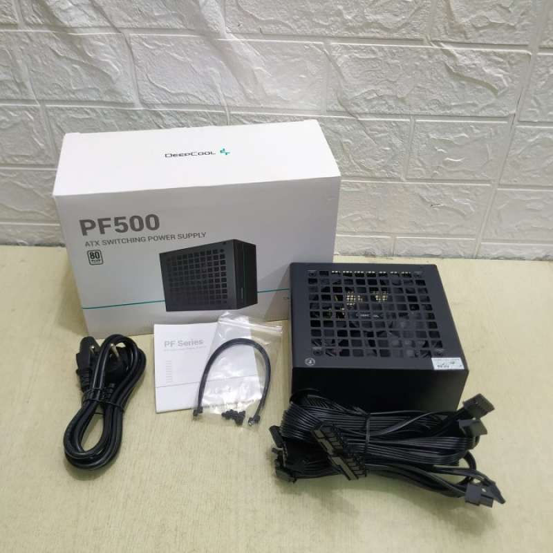 Jual Power Supply Deepcool Pf500 (flat Cable) 500w Psu 80 Plus Black ...