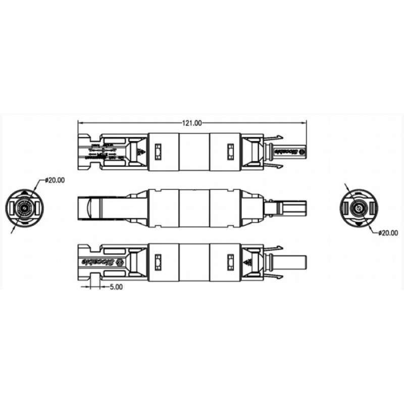 Jual Slocable Mc4 Fuse Connector Inline Solar Panel Surya Waterproof ...